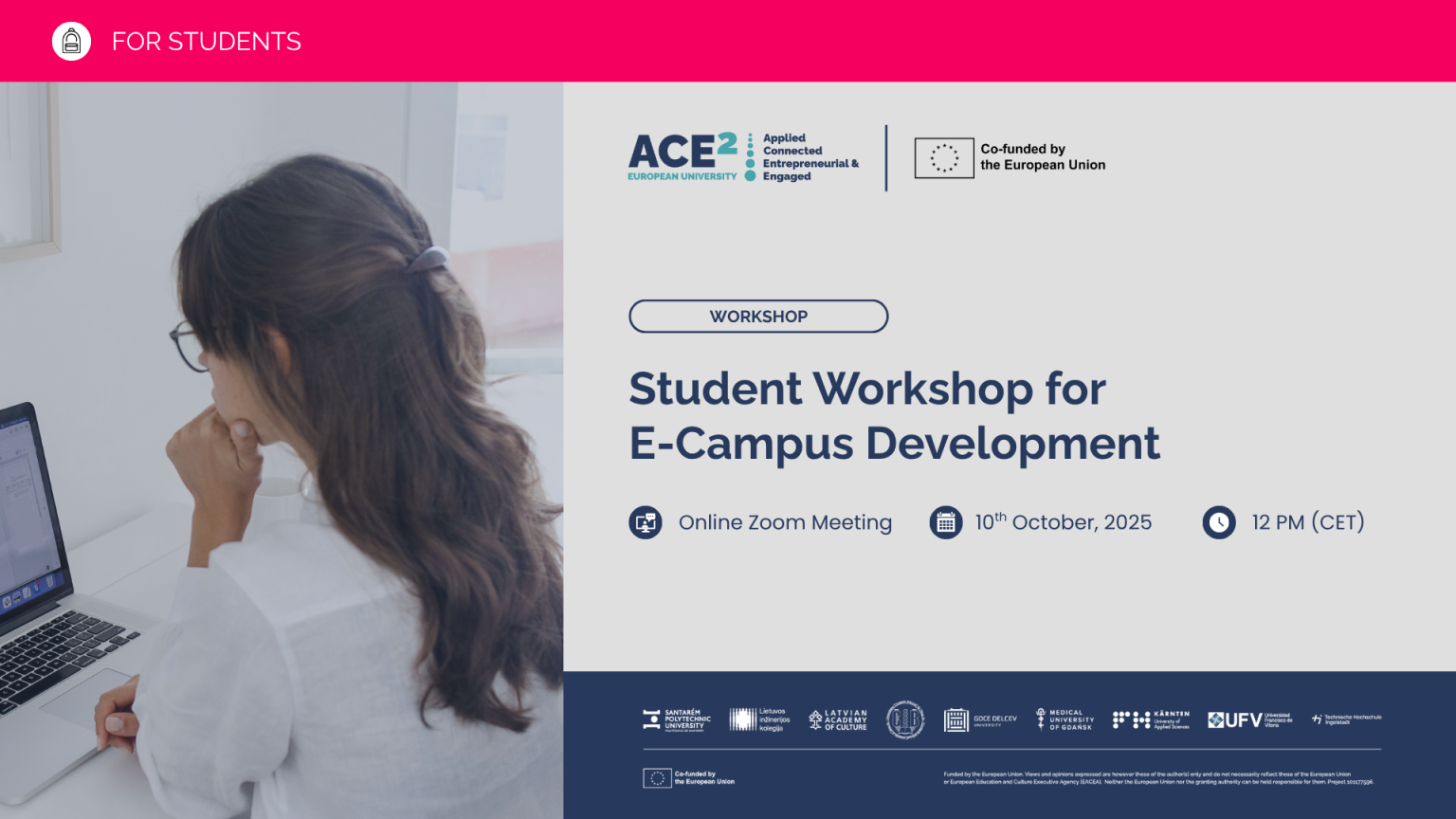 ACE²-EU Alliance to Host Student Workshop for E-Campus Development - ACE2-EU